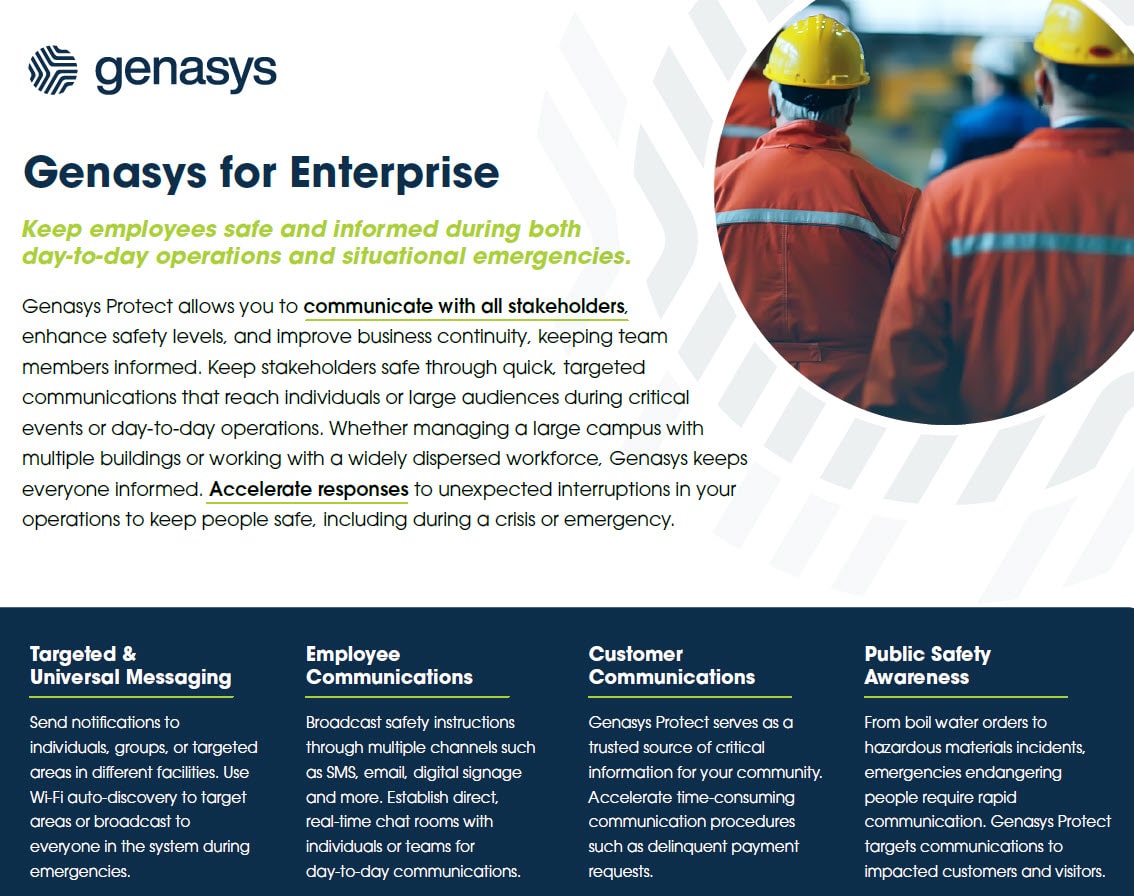 Genasys for Enterprise Brochure - Genasys