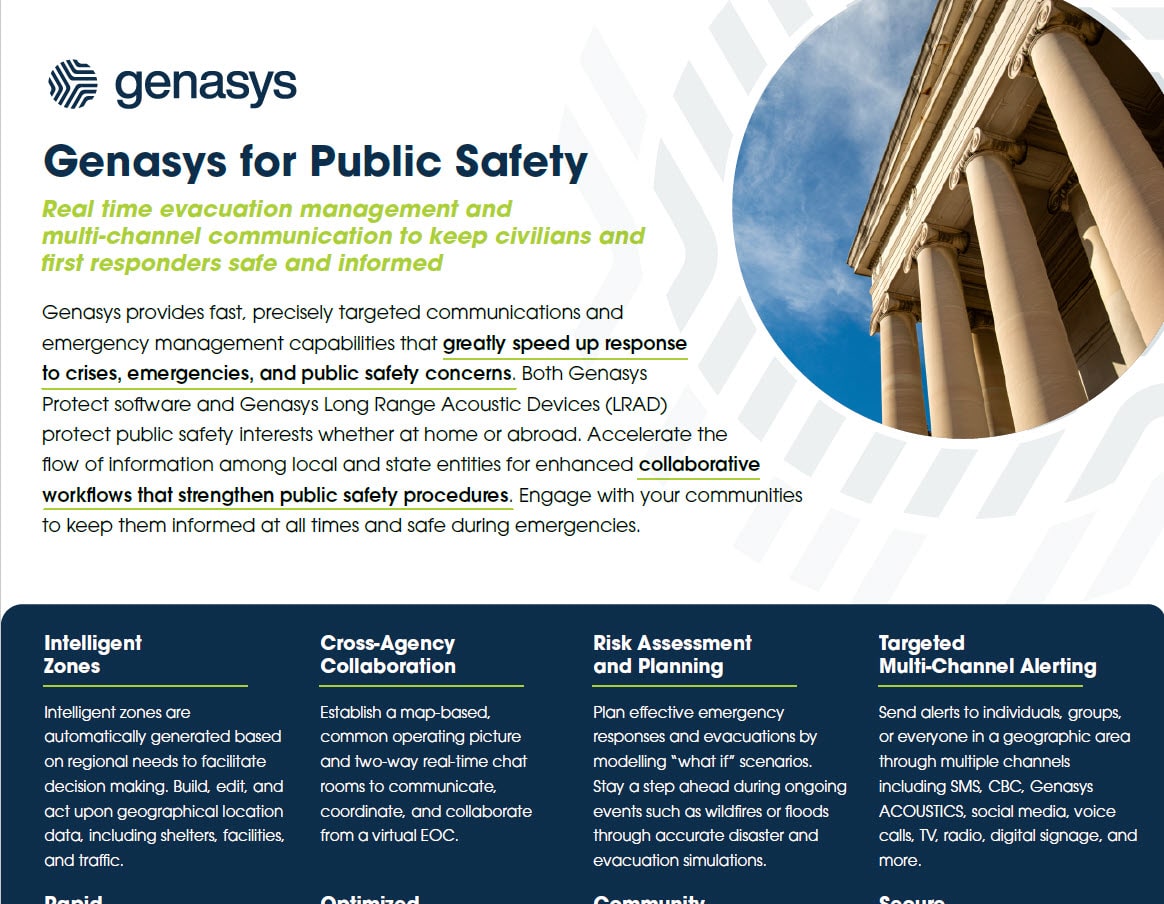 Genasys for Public Safety Brochure | Genasys