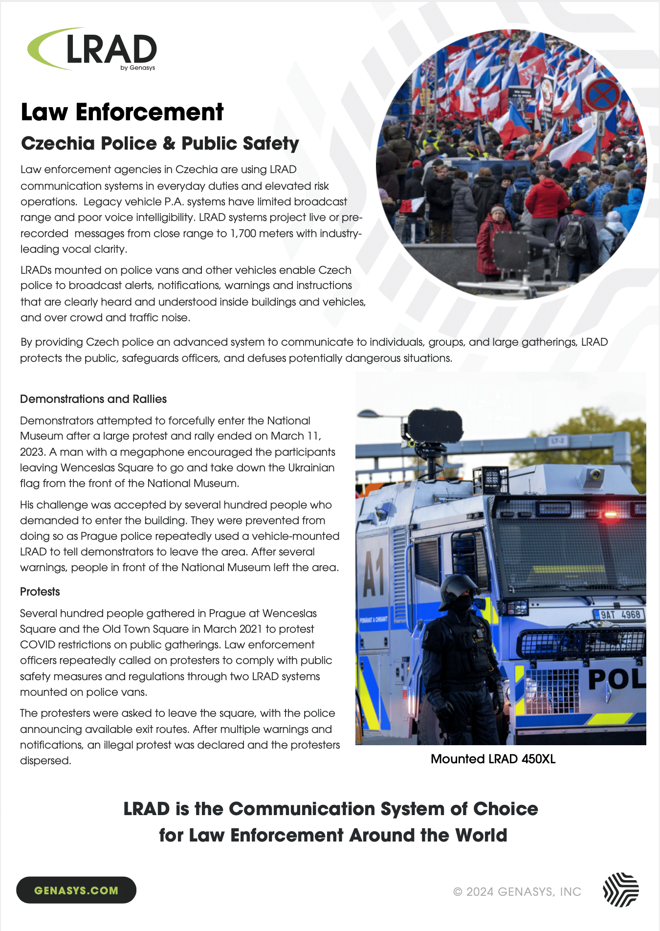 Czech Police - Public Safety Applications | Genasys